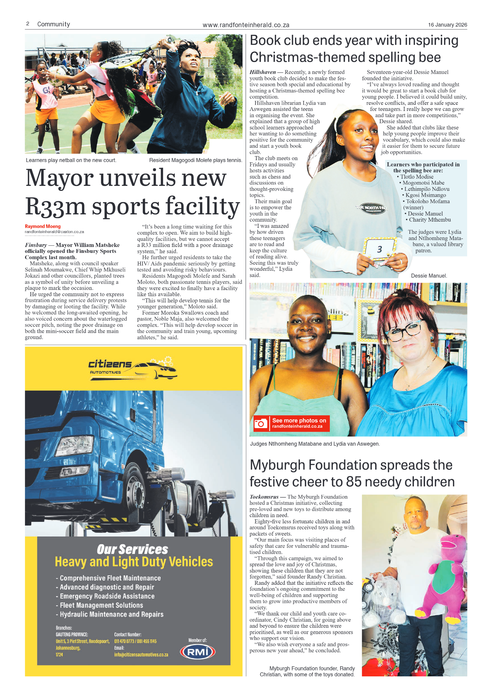 Randfontein Herald 16 January 2026 | Randfontein Herald